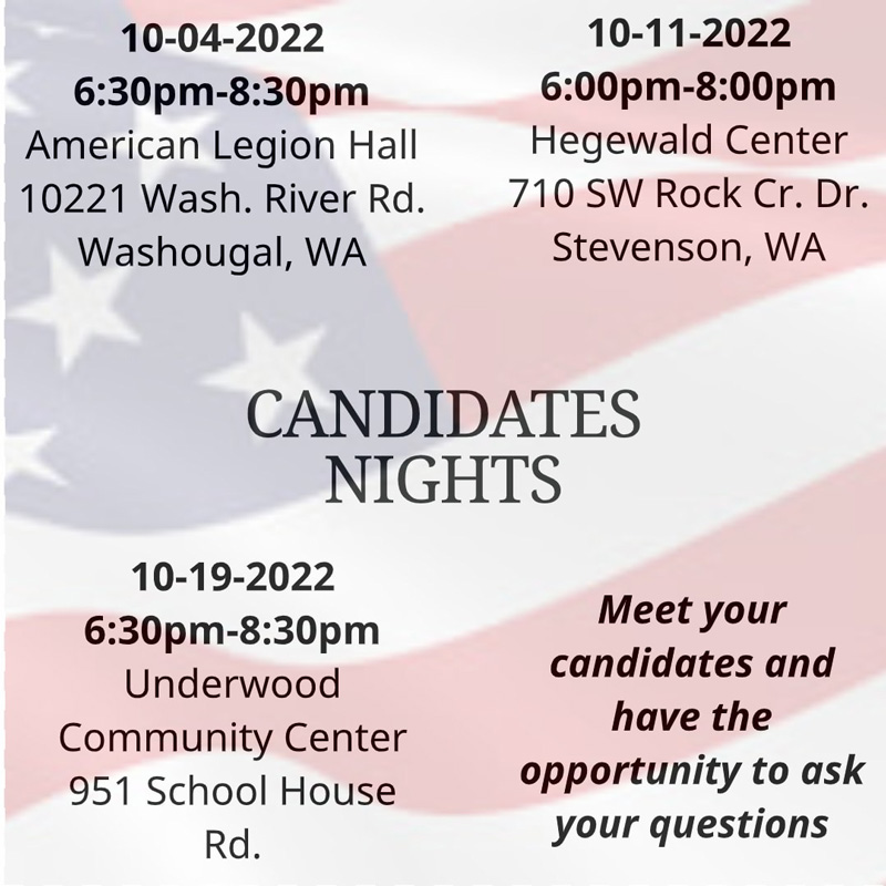 Events for Summer Scheyer for Skamania County Sheriff